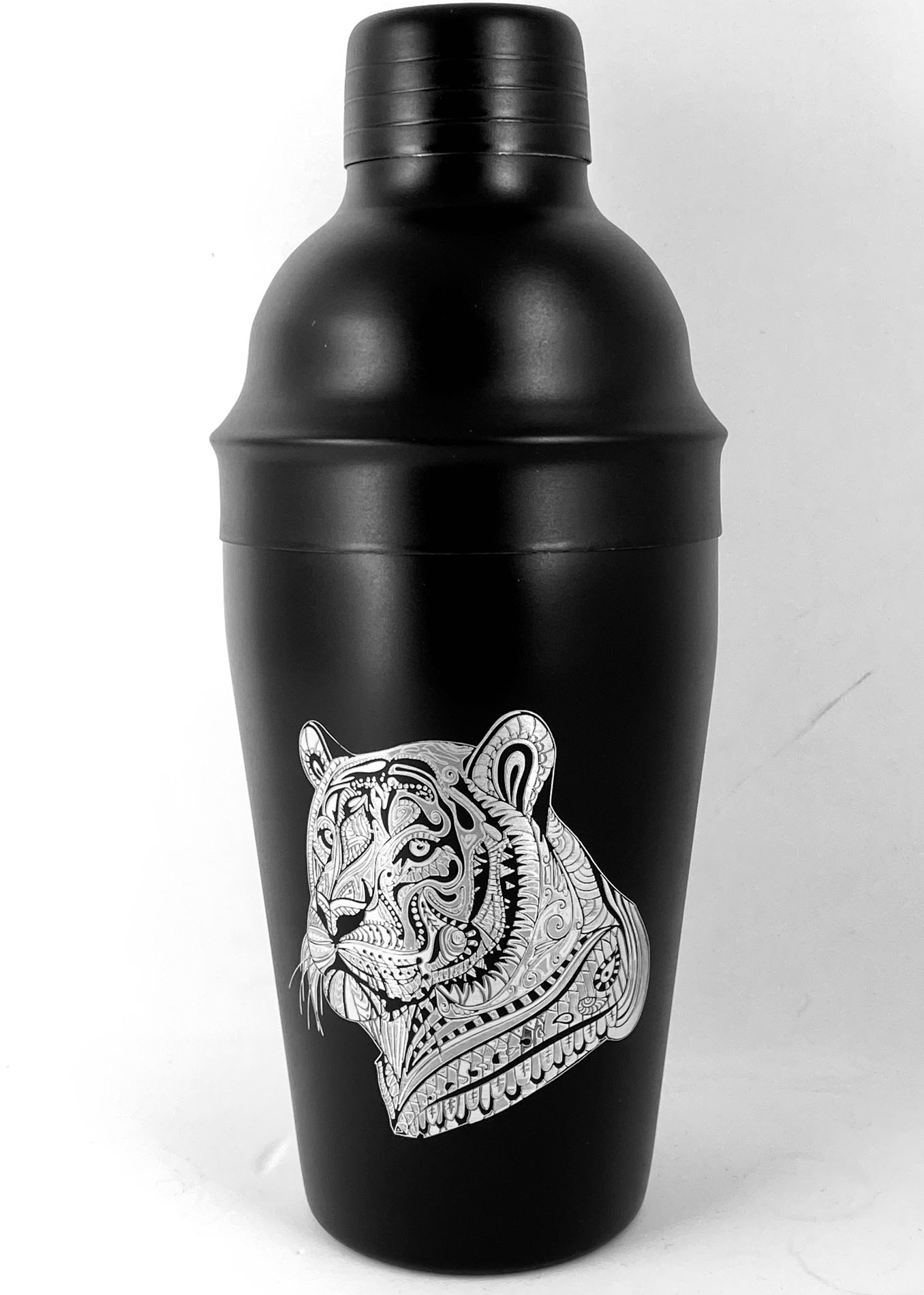 SHAKER >B1 Bar Boss Tiger Tattoo Çelik Kokteyl Shaker Siyah