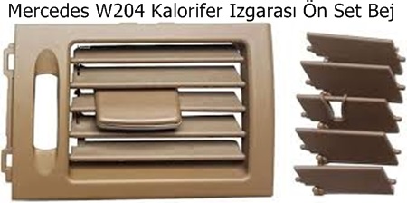 Mercedes W204 Kalorifer Izgarası Ön Set Bej 2048300754