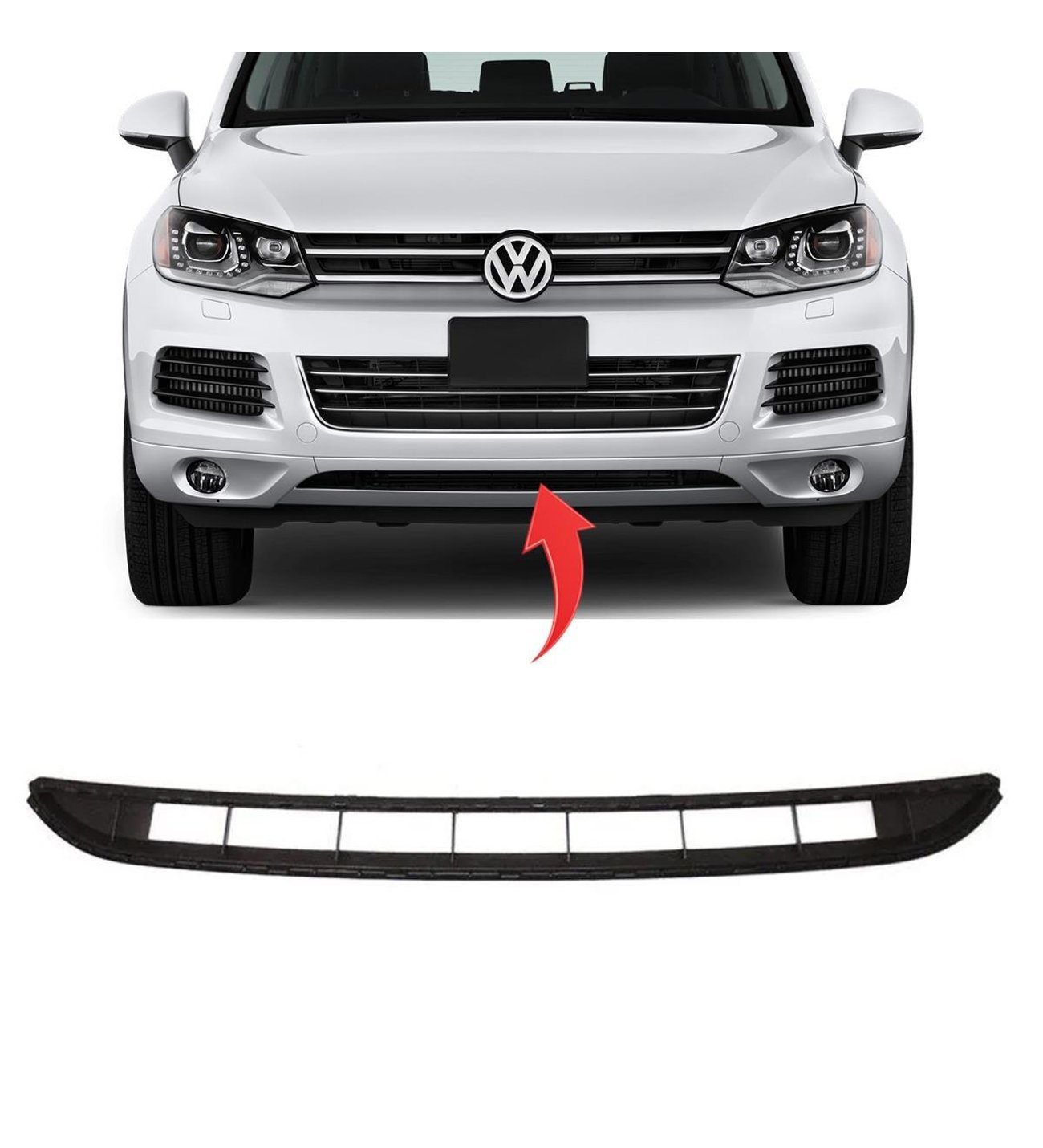 VOLKSWAGEN TOUAREG 2011-2014 ÖN TAMPON ALT ORTA HAVALANDIRMA IZGARASI ...
