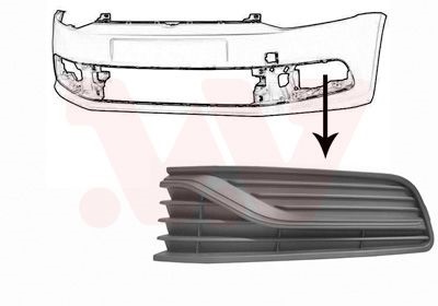 VOLKSWAGEN POLO 2015-2017 ÖN TAMPON IZGARASI SİSSİZ VE KROMSUZ TİP SOL ...