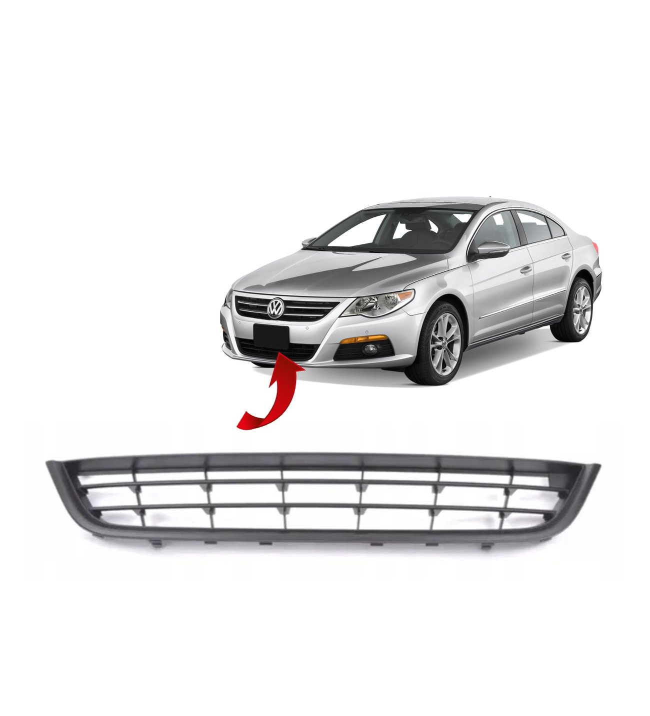 VOLSKWAGEN PASSAT CC 2009-2012 ÖN TAMPON ORTA IZGARASI, 3C8853677 9B9