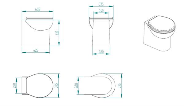 Smart 12V Beyaz Taş Taharet Kitli Tuvalet « PLANUS« Tuvalet ...