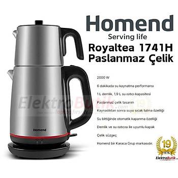 Homend Royaltea 1741H Paslanmaz Celik Cay Makinesi 2000W 1,9Lt Celik ...