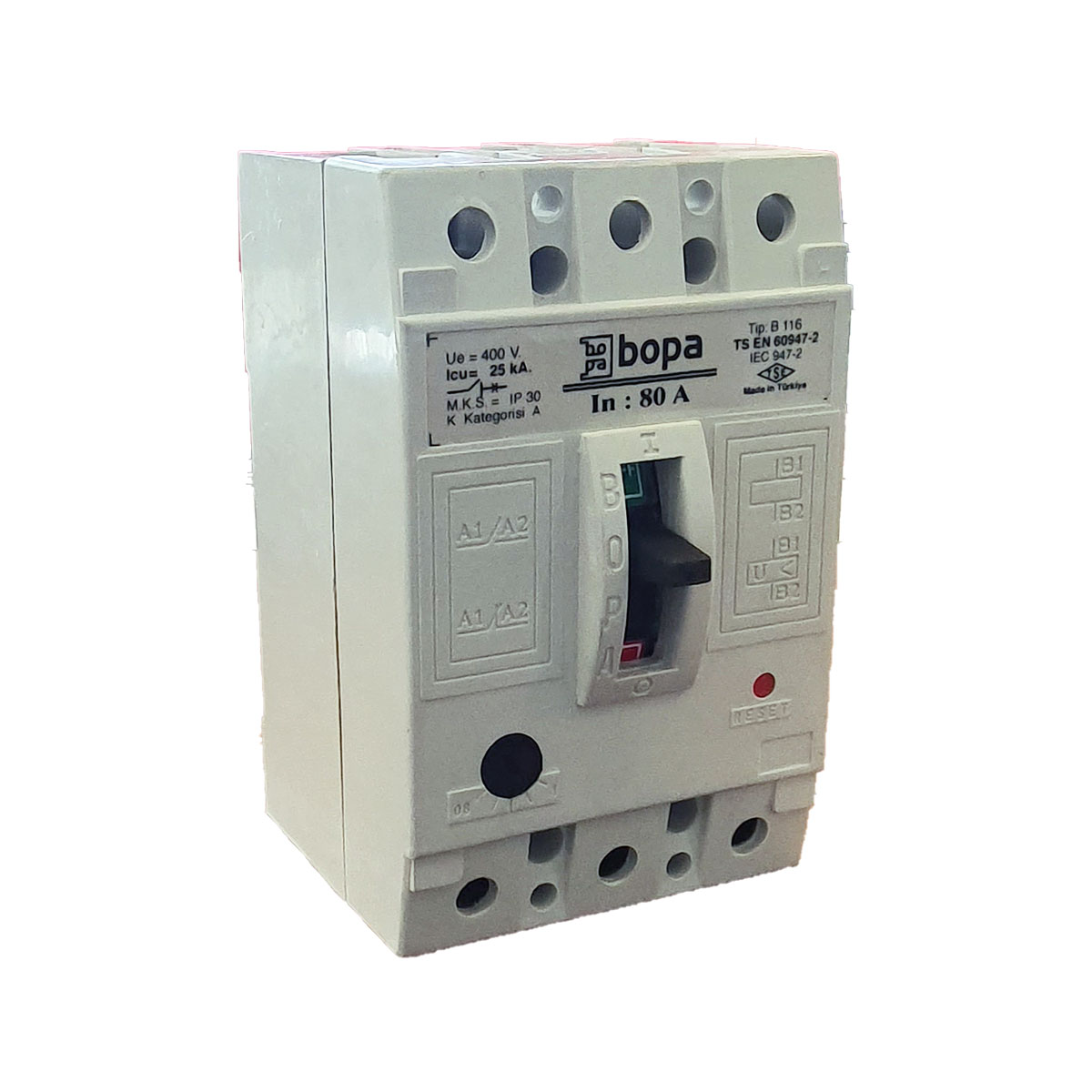 B116 3x80A Ayarlı Kompakt Şalter BOPA