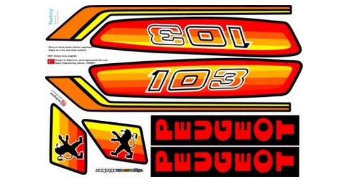 Peugeot 103 Sticker Set « GEREZLİ MOTOR