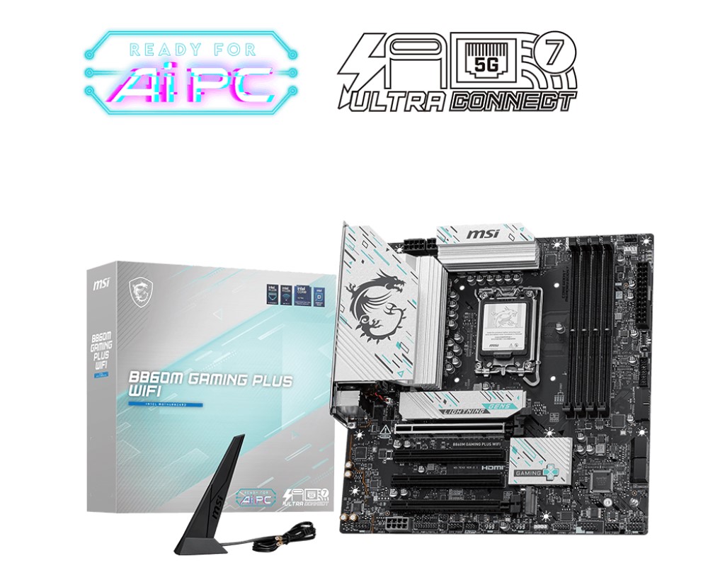 MSI B860M GAMING PLUS WIFI SOKET 1851 DDR5 8600MHZ(OC) 3xM.2 1x TB4 ...