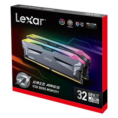 LEXAR ARES RAM DT GAMING DDR5 UDIMM 32GB KIT (2X16GB) 288PIN 6000 CL30 ...