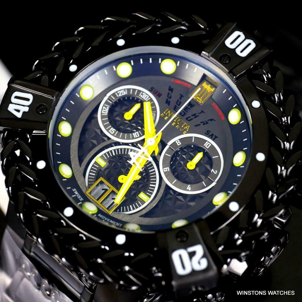 Invicta JT Hercules Bolt Reserve Black Steel Swiss Chronograph 56mm ...