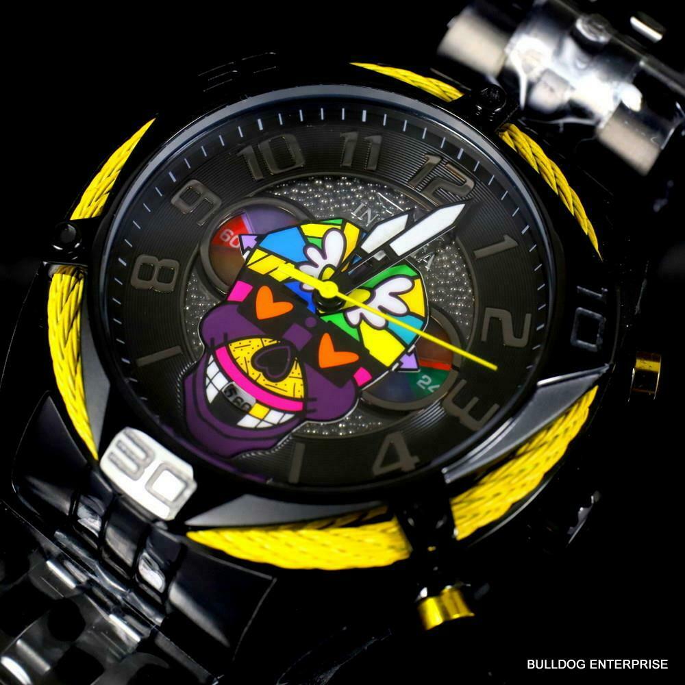 Invicta Romero Britto Modern Art Skull 47mm Black Erkek Kol Saati ...