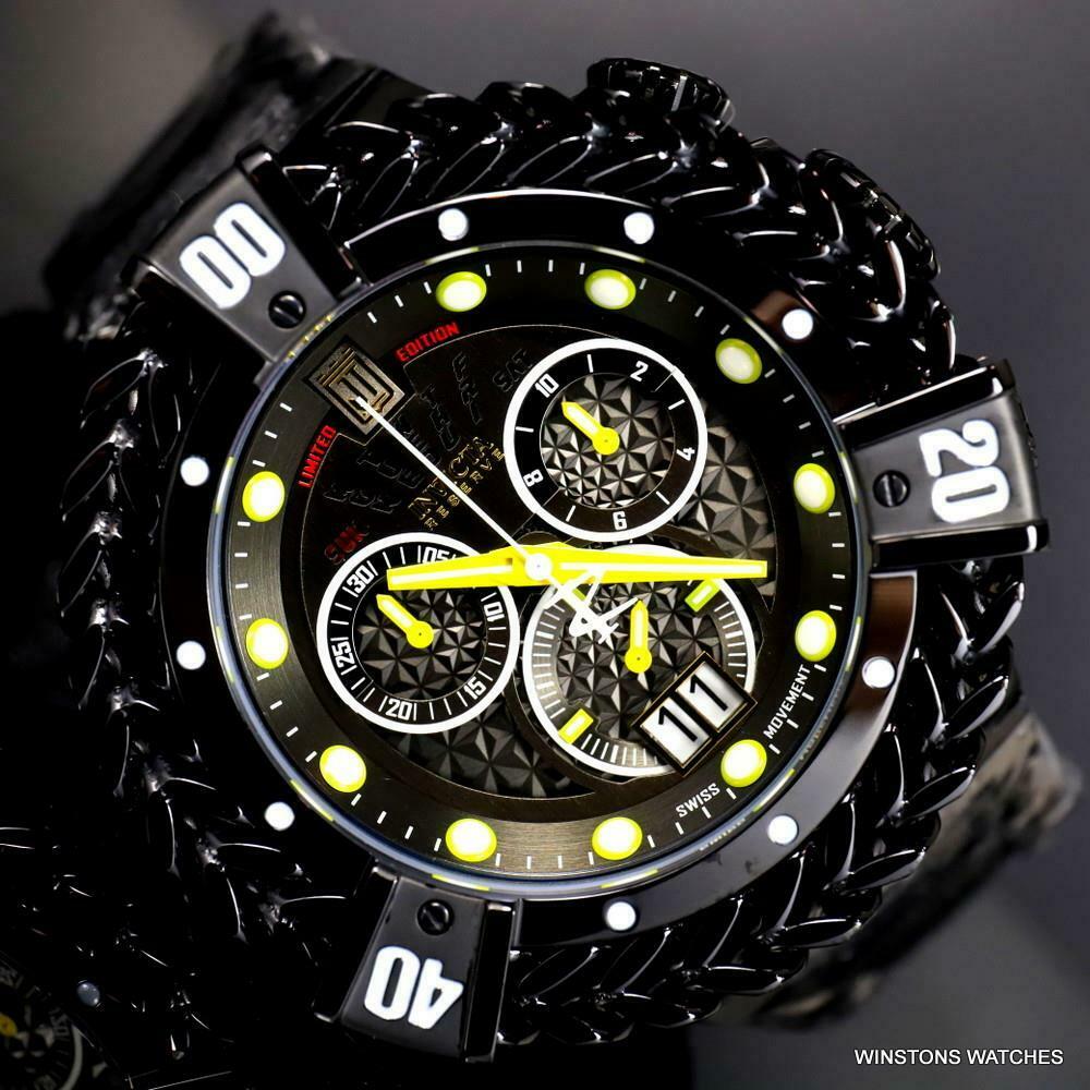 Invicta JT Hercules Bolt Reserve Black Steel Swiss Chronograph 56mm ...