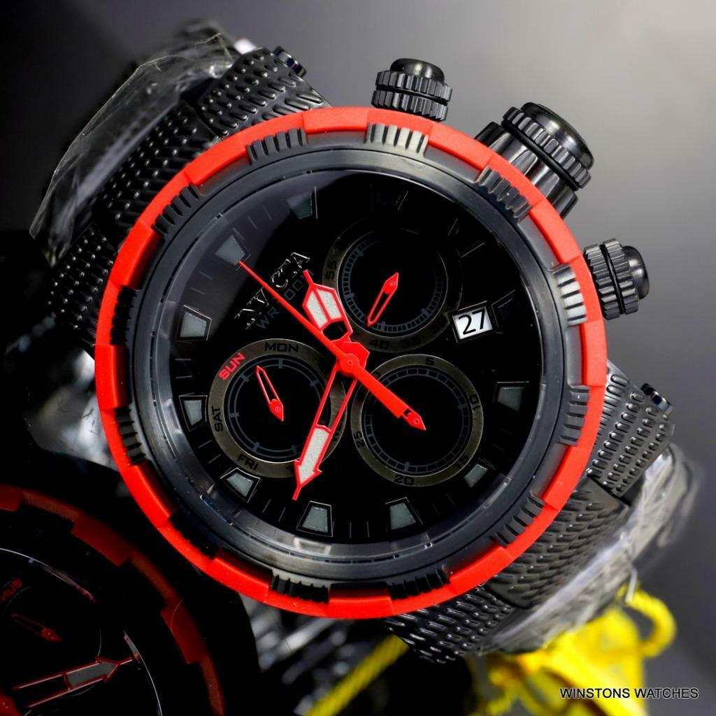 Invicta Capsule Black Label Chronograph Red 48mm Erkek Kol Saati ...