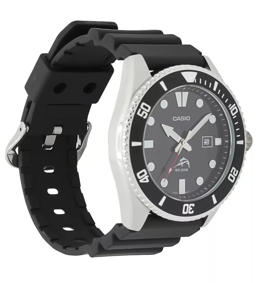 Casio Divers Siyah MDV-106B-1AV Bill Gates Silikon Erkek Kol Saati ...