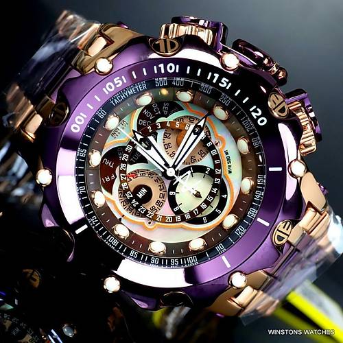Invicta Reserve Venom Hybrid Rose Gold Purple Swiss Mvt High Polished ...