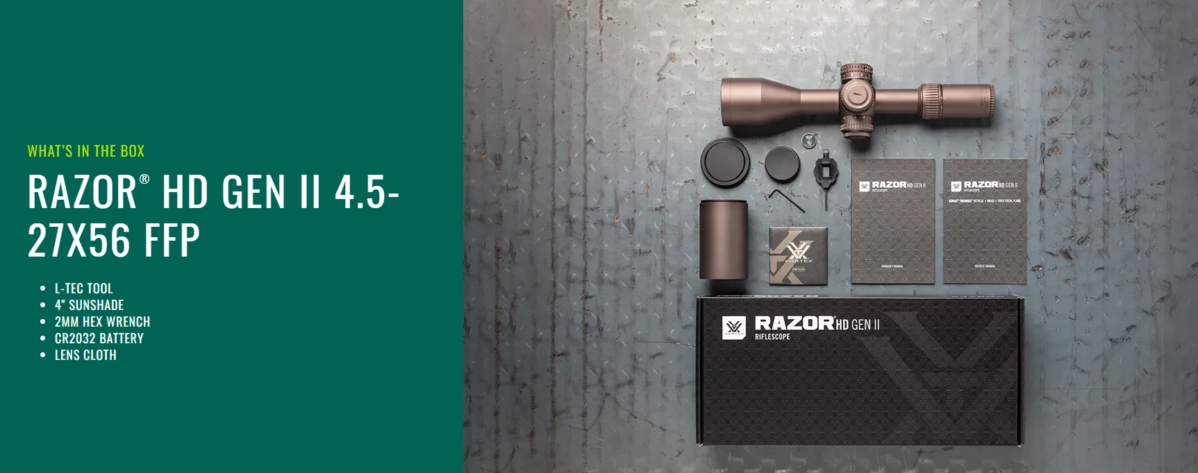 Vortex Razor HD Gen II 4.5-27x56 FFP Horus Treamor 3 Reticle Tüfek ...