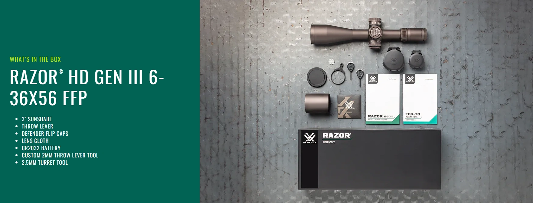 Vortex Razor HD Gen III 6-36x56 FFP EBR-7D Tüfek Dürbünü (MOA ...