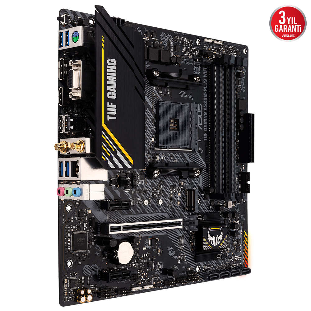 Asus Tuf Gaming A520M-Plus Wifi Amd A520 Am4 Ddr4 4800 Dp Hdmi Vga M2 ...
