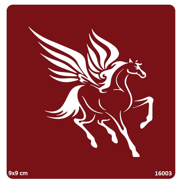 Kanatlı at Geçici Dövme Şablonu