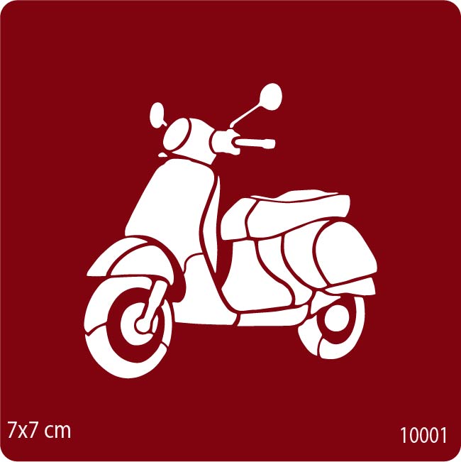 Mobilet Motosiklet Geçici dövme şablonu