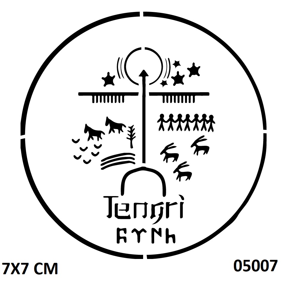 Tengri Göktürk Türk Sembolü Geçici Dövme Şablonu