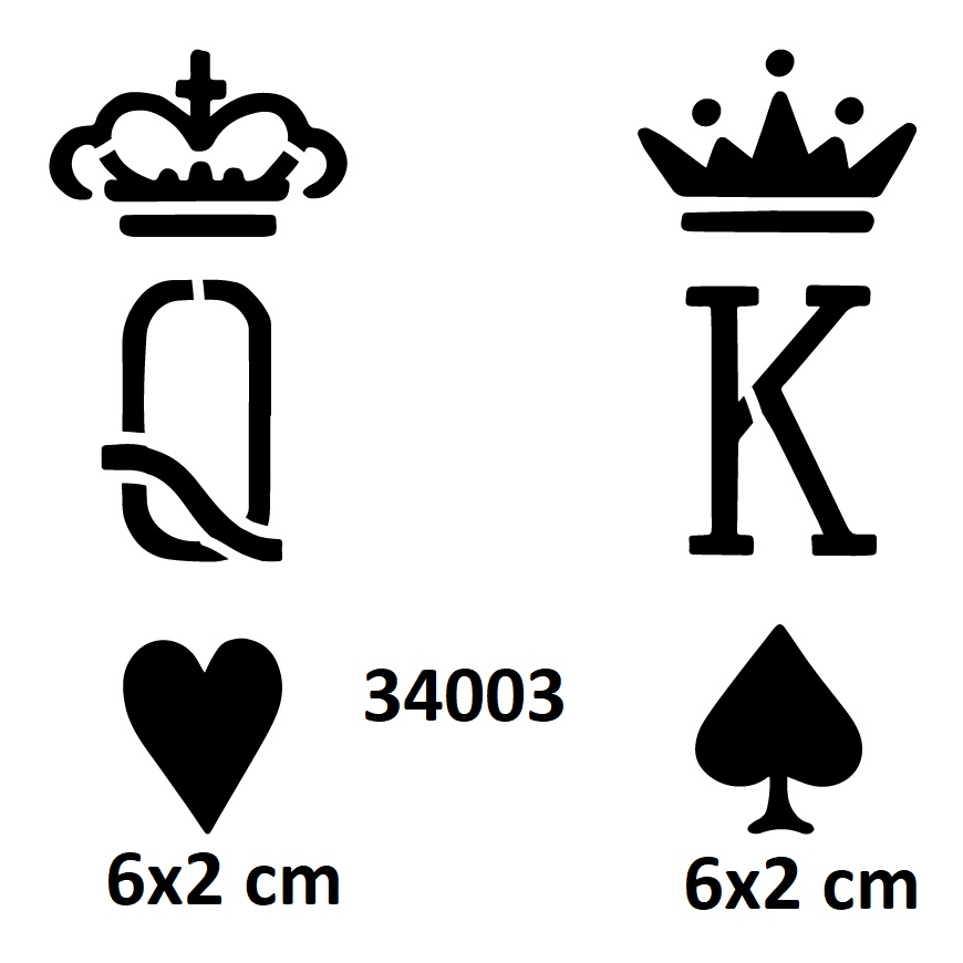 Kral ve Kraliçe Çift Dövmesi Geçici Dövme Kalıbı