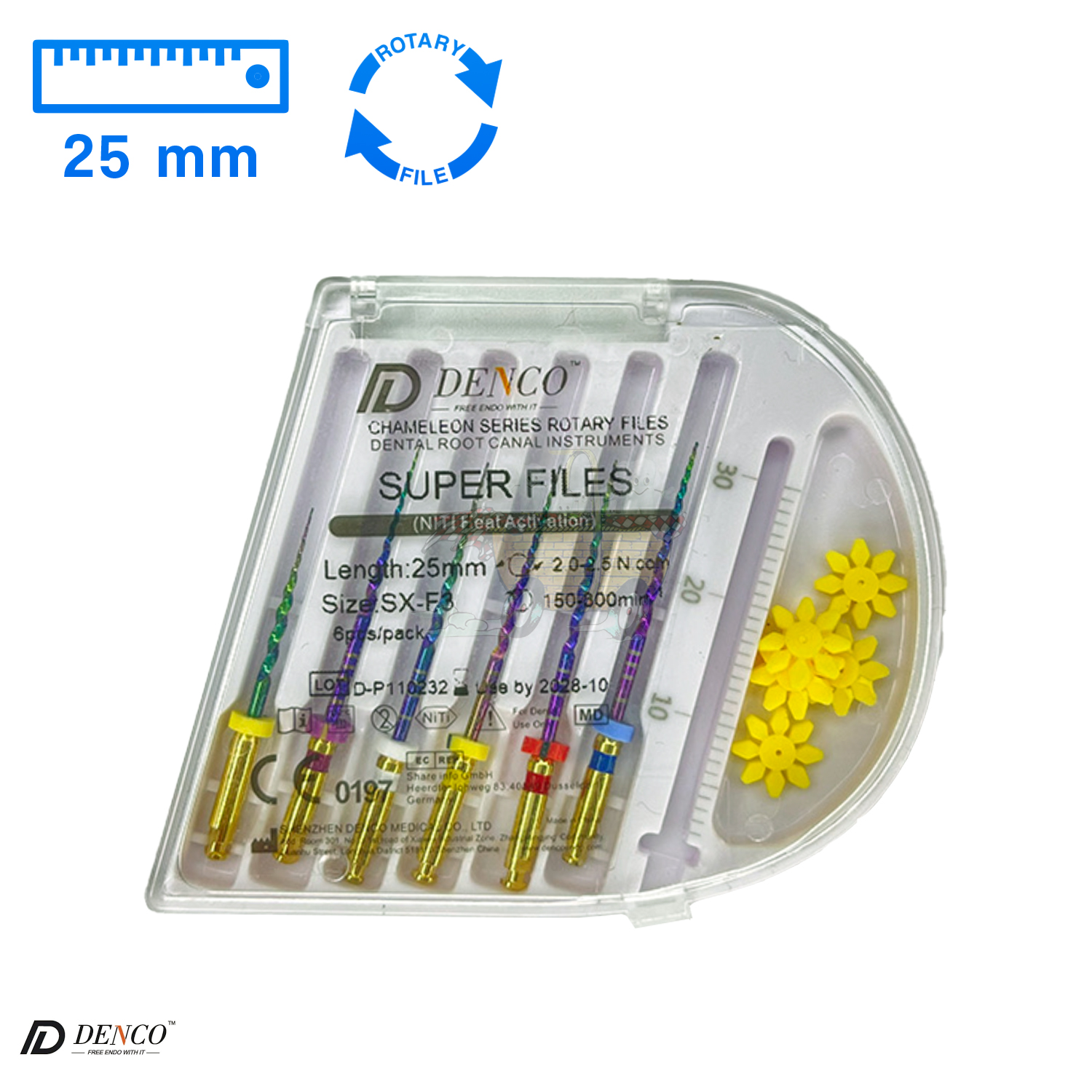 DENCO Endomotor Eğesi Chameleon Series Super files 6Ad/Paket ...