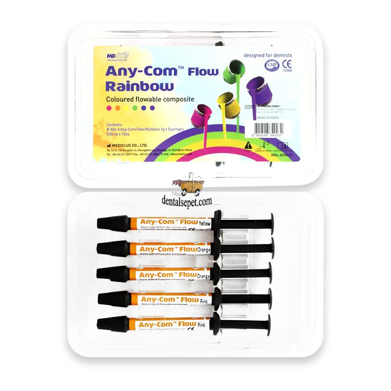 MDCLUS Any-Com Flow Rainbow Kit - 5x1gr « Dentalsepet.com