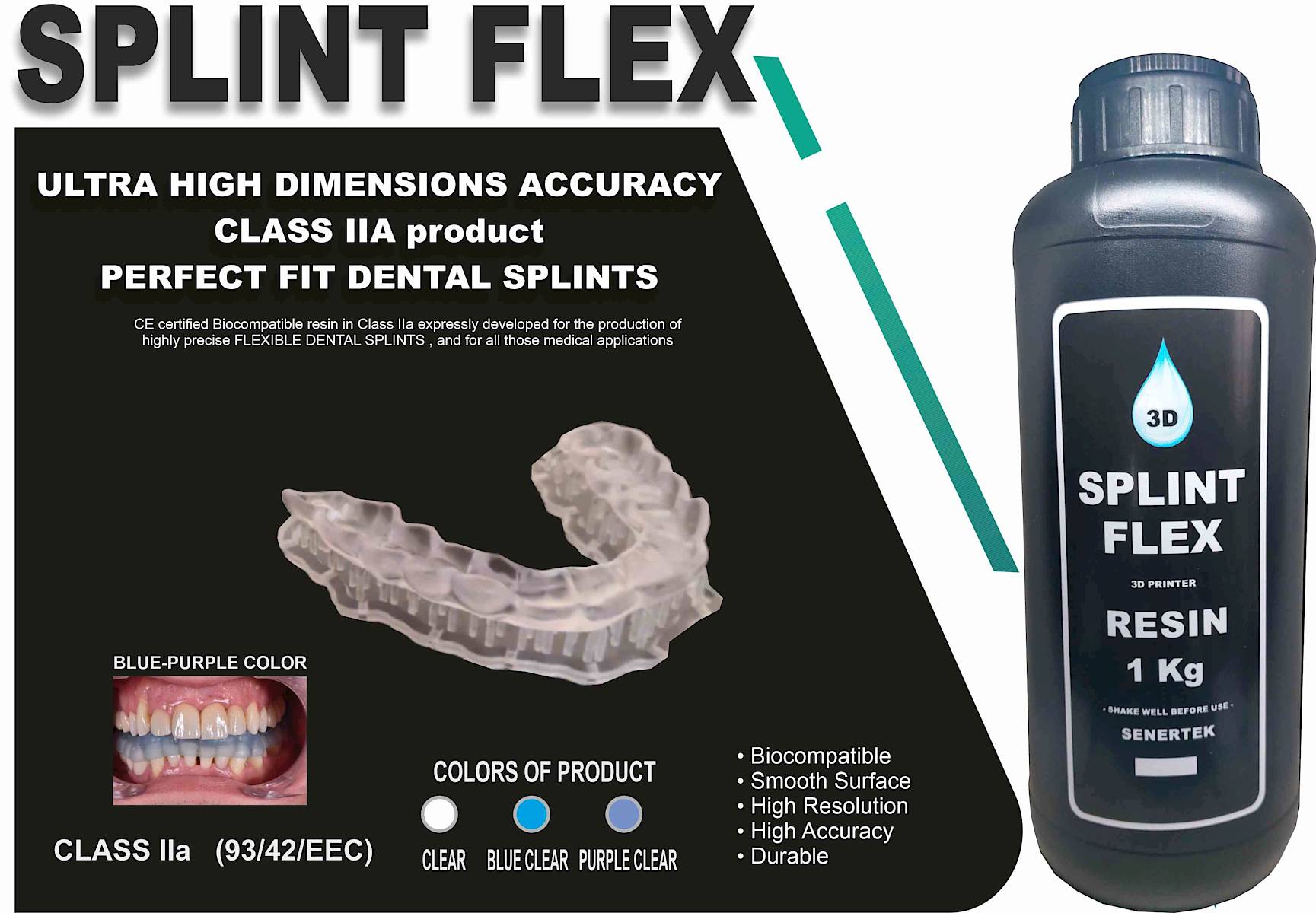 ŞENERTEK SPLINT FLEX / 3 Boyutlu Yazıcılar İçin Reçine (BOYUT / RENK ...