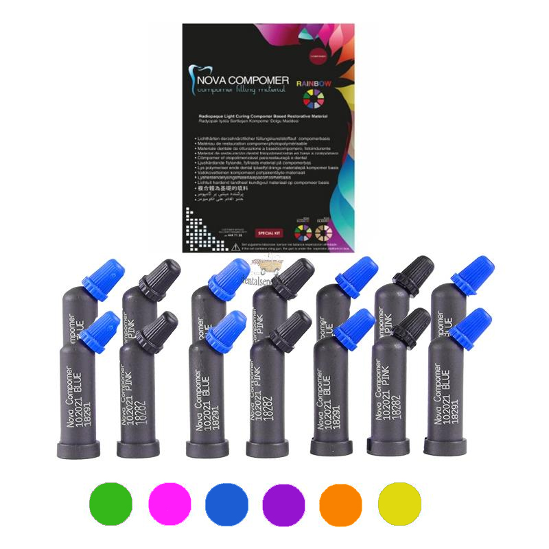 IMICRYL R&D Series Nova Compomer Rainbow / Kompomer 20x0.25 g Refil ...