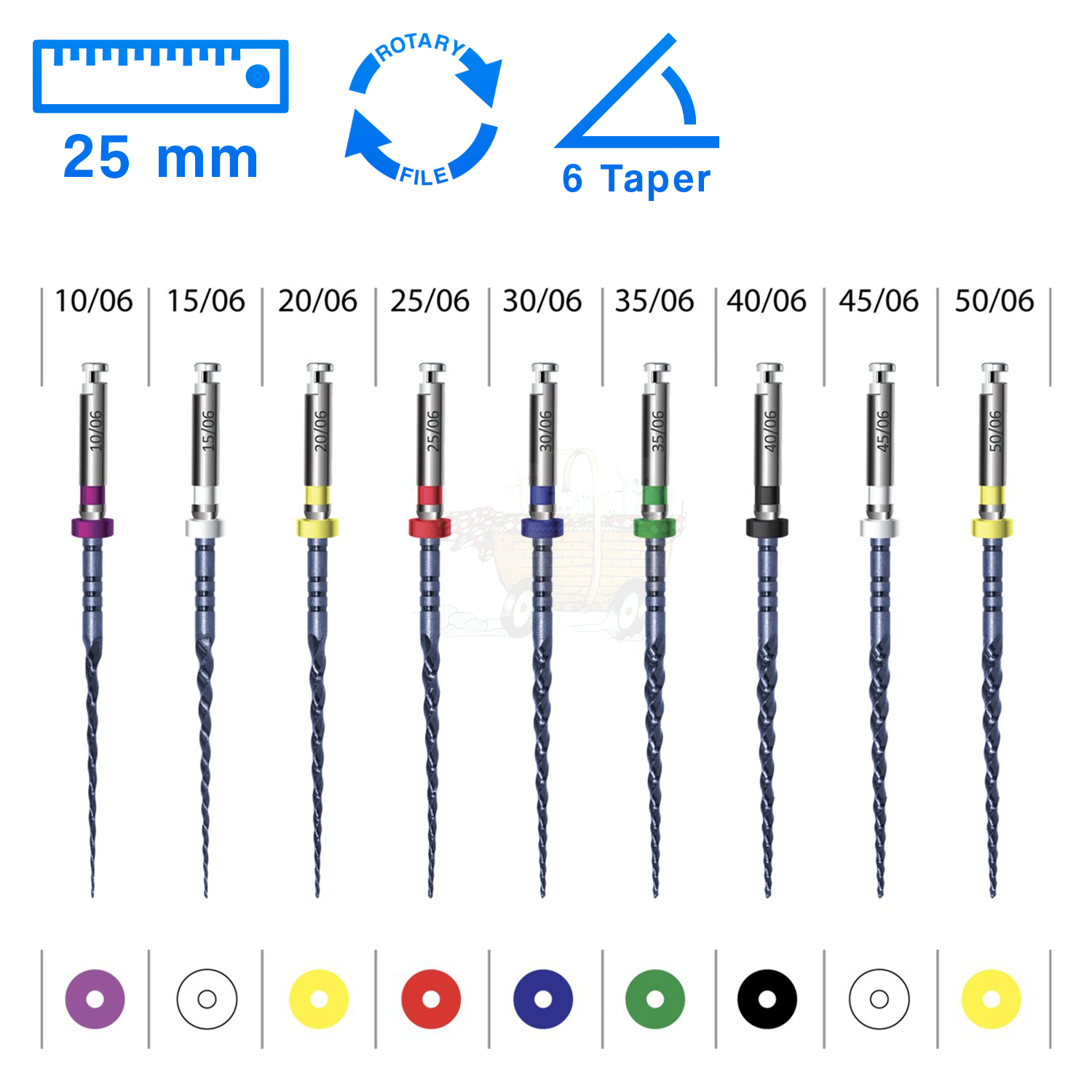 ENDOART Smart Blue ve Touch Blue Kanal Eğesi ( 4 veya 6 Taper ) ( 25mm ...