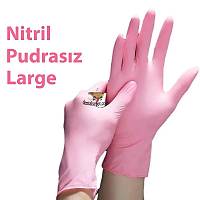 Nitril Pudrasız Pembe Eldiven Large « Dentalsepet.com