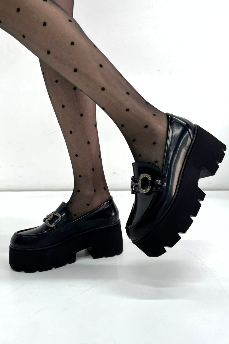 Siyah Mat Rugan Tokalı Loafer P9060