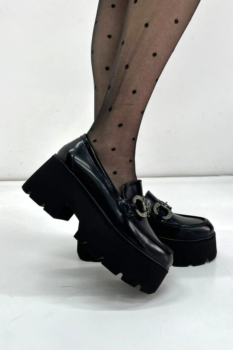 Siyah Mat Rugan Tokalı Loafer P9060