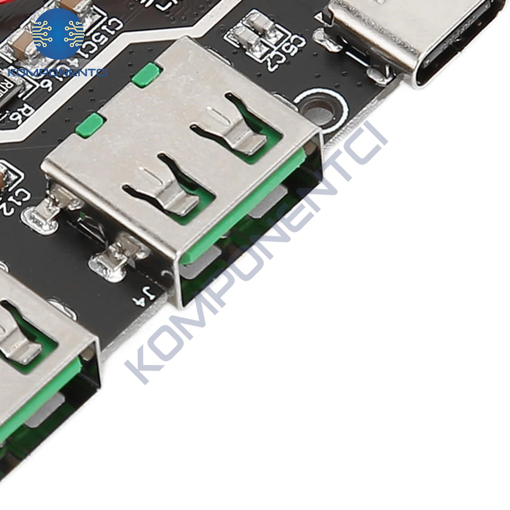 Çift USB 5V 22.5W Led'li Micro Type-C Powerbank Hızlı Şarj Modülü ...