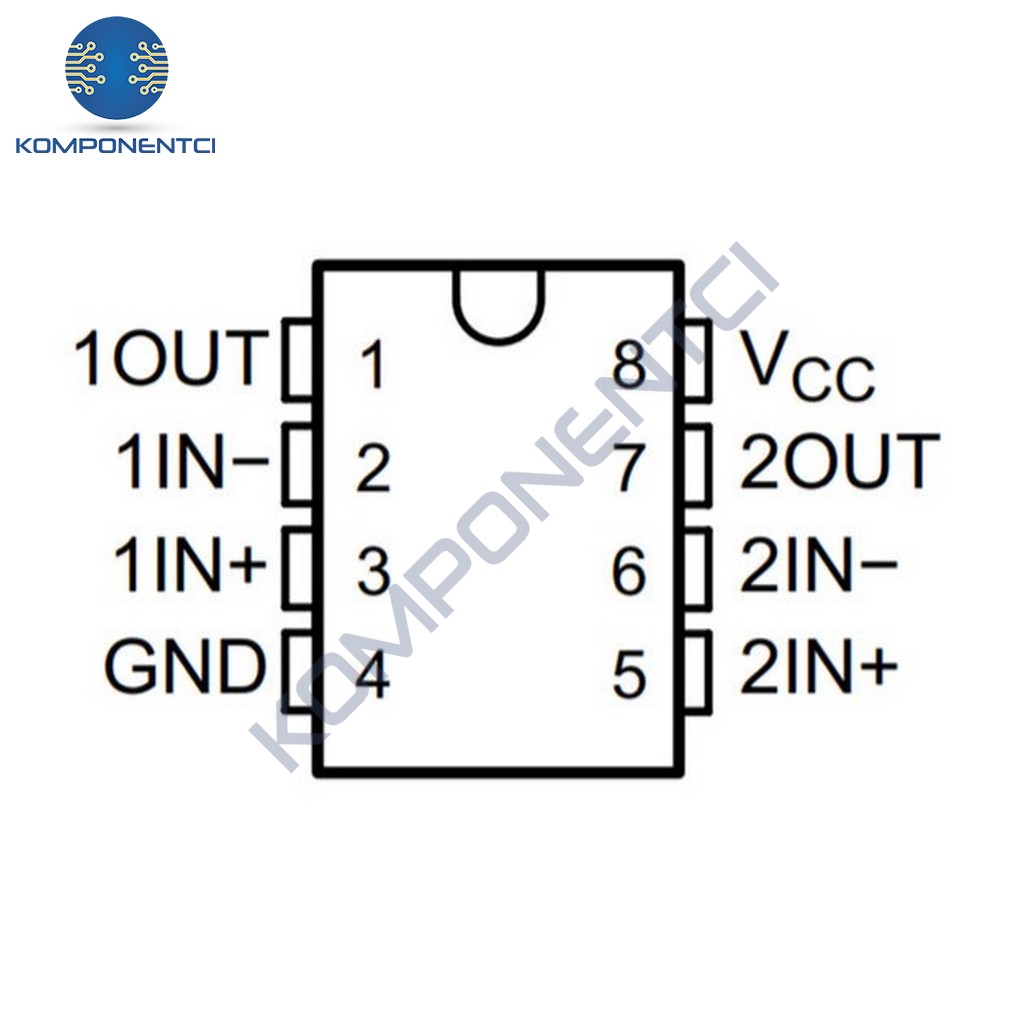 LM393P Komparatör Entegresi PDIP-8 | Komponentci