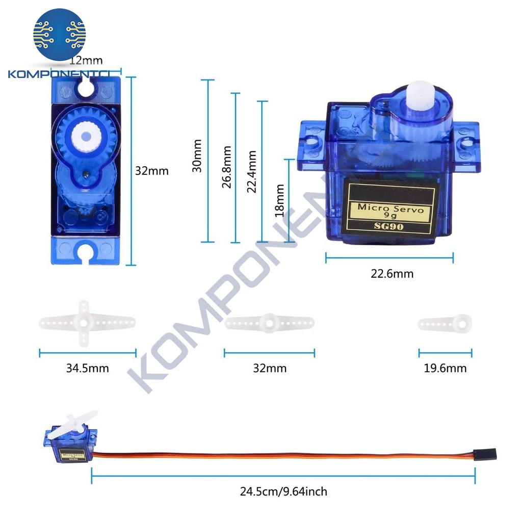 SG90 RC Mini Servo Motor Micro Servo Motor SG90 9g 360° | Komponentci