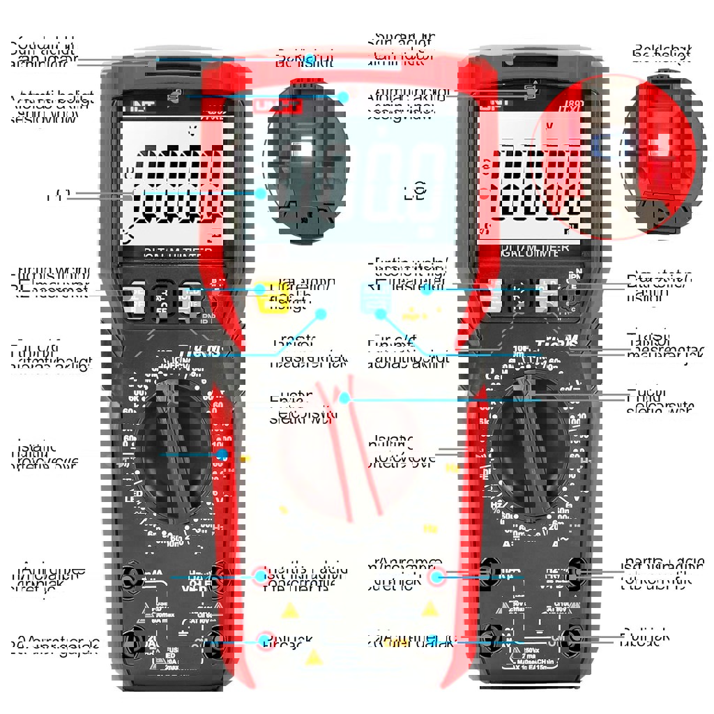 Unit UT89XD Çok Fonksiyonlu Dijital Multimetre | Komponentci