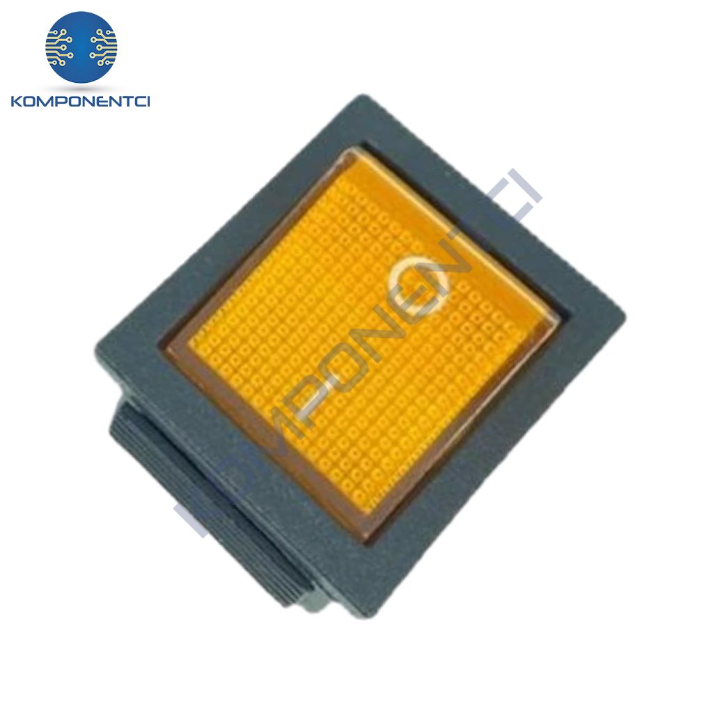 IC-104 Geniş Işıklı Anahtar On Off Switch Sarı | Komponentci