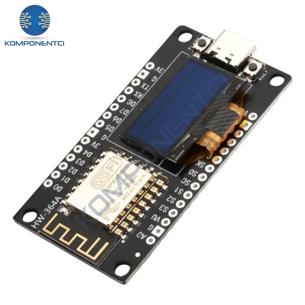 NodeMCU ESP8266 0.96 Inch OLED Wifi Geliştirme Kartı Type-C I Komponentci