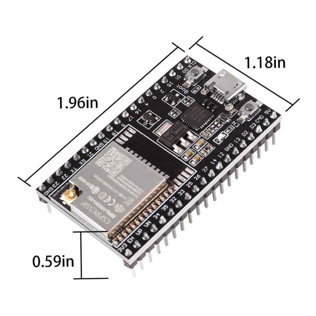 ESP32-WROOM-32U Wifi Bluetooth Geliştirme Kartı 38 Pin | Komponentci
