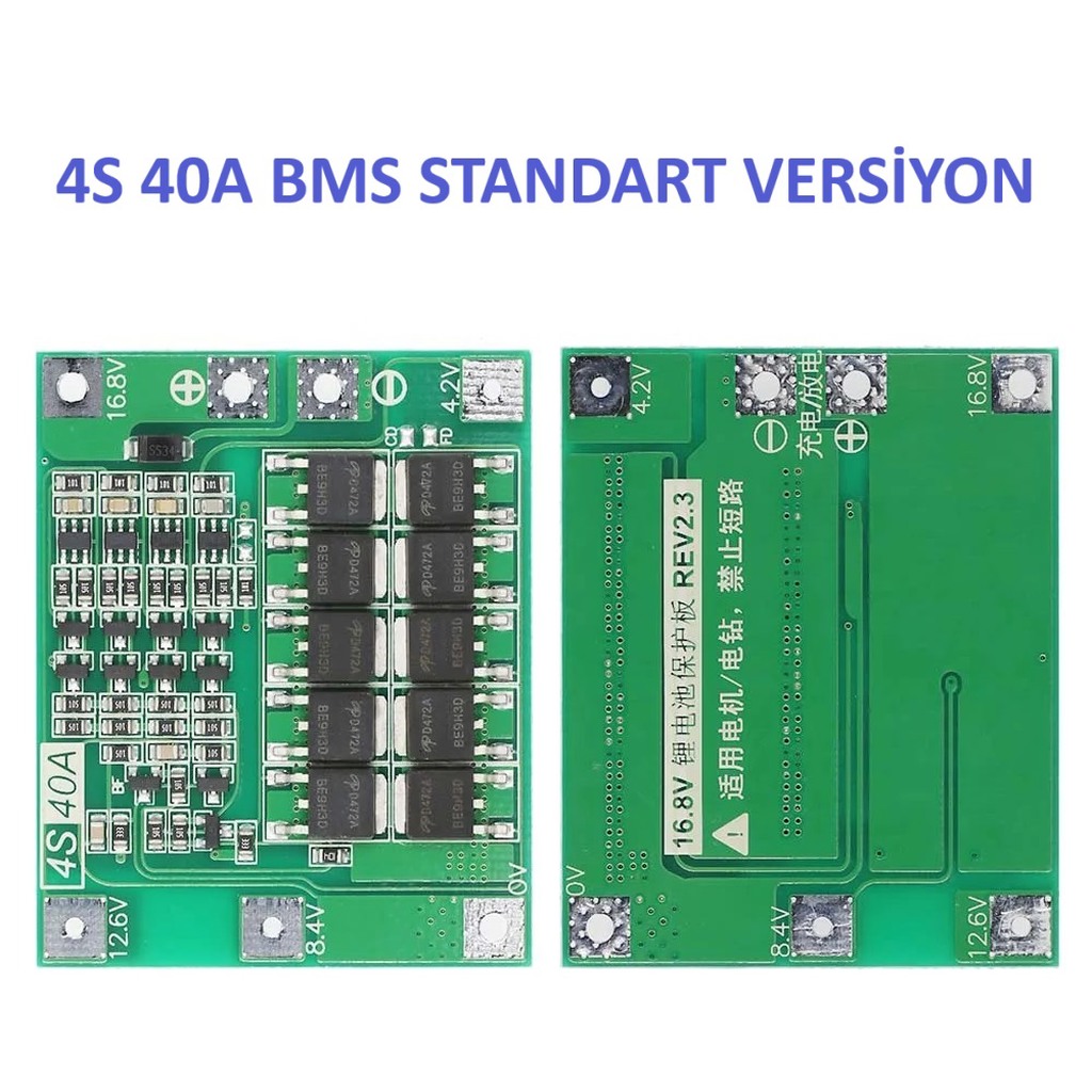 4S 40A BMS 18650 Pil Koruma Devresi Standart Versiyon | Komponentci