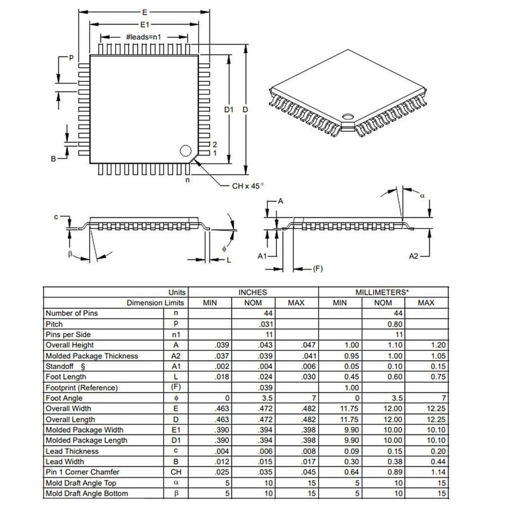 PIC16F887 I/PT SMD 8-Bit 20 MHz Mikrodenetleyici | Komponentci