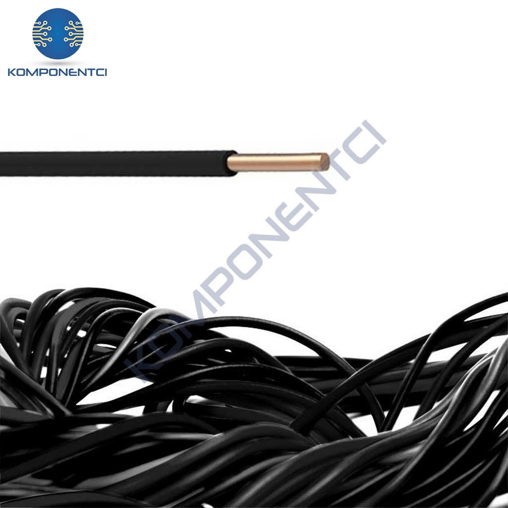 0,35 mm NYAF Kablo Siyah (1 metre) | Komponentci