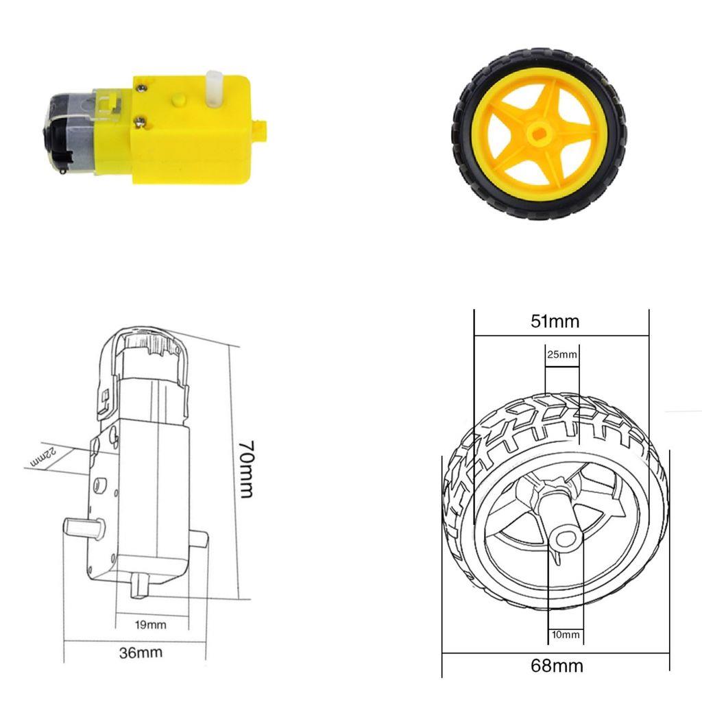 Arduino 6V 250 Rpm DC Motor Ve Tekerlek Seti « Komponentci.net ...