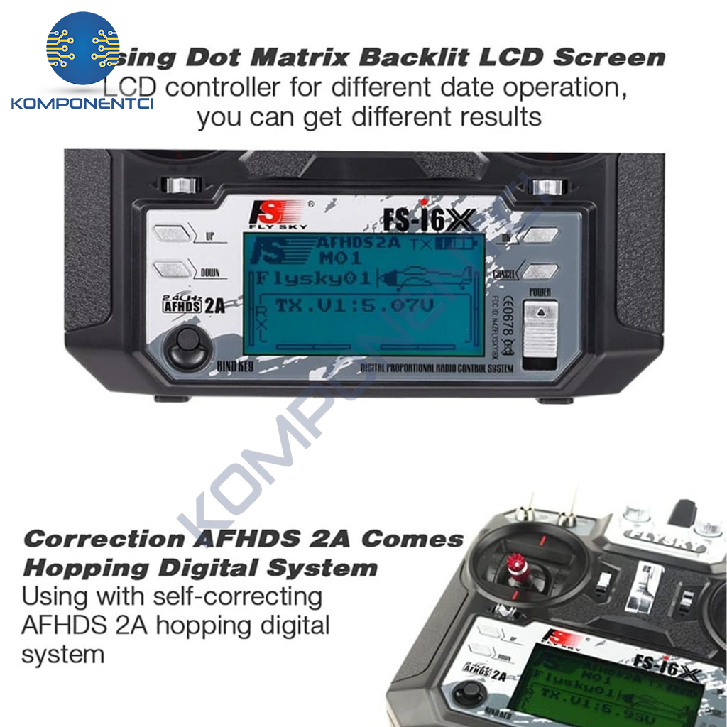 Flysky FS-i6X 2.4GHz 10 Kanal Kumanda ve FS-iA10B Alıcı | Komponentci