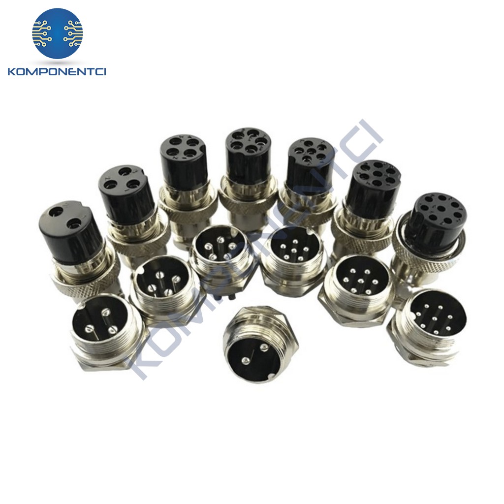 IC-261M 16mm Mayk Fiş Şase Erkek 4P Konnektör | Komponentci