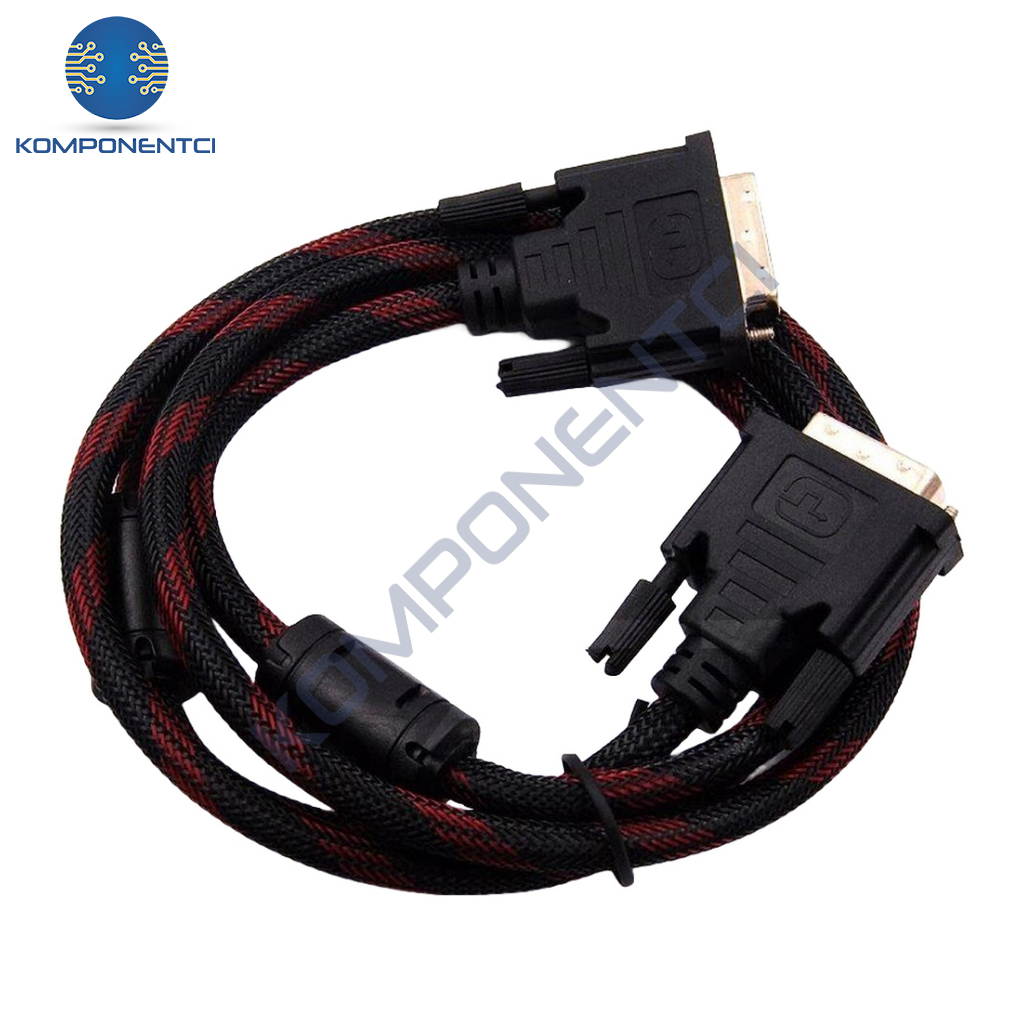 DVI-D Kablo Erkek Erkek 24+1 Koruma Kablo 1.4m | Komponentci