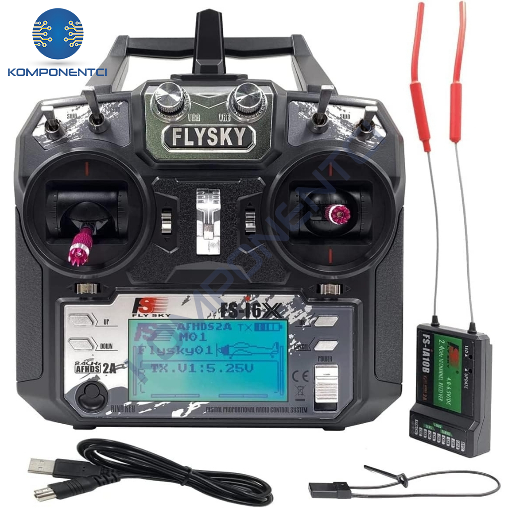 Flysky FS-i6X 2.4GHz 10 Kanal Kumanda ve FS-iA10B Alıcı | Komponentci