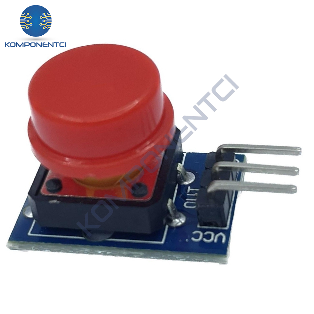 12x12mm Push Buton Switch Modül Kırmızı Kapak 1 Adet I komponentci