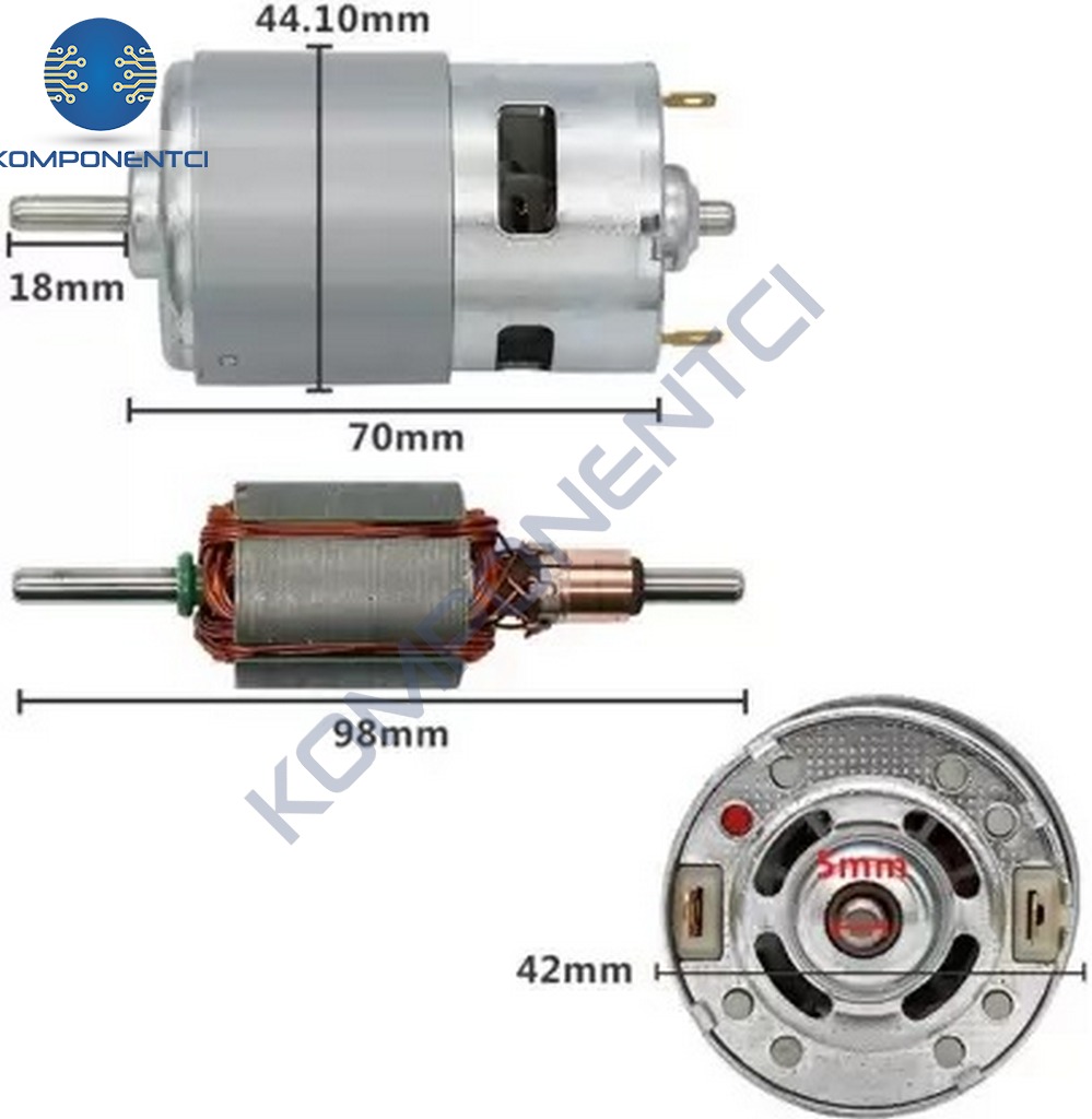 RS775 Dc Motor 24v 3000Rpm | Komponentci