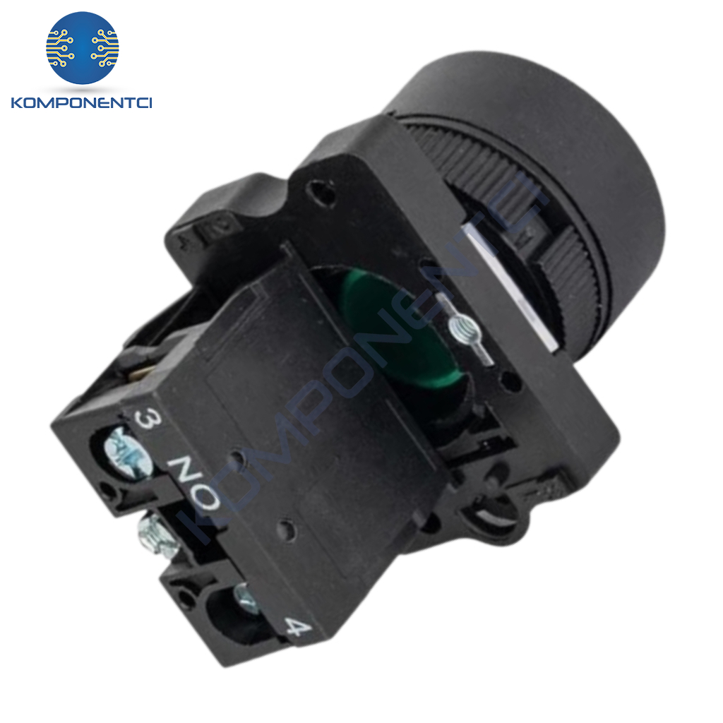 LAY5-EA31 22mm Buton Normalde Açık Kontak Yeşil | Komponentci